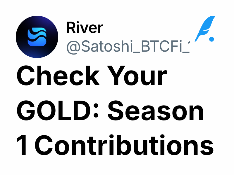 Check Your GOLD: Season 1 Contributions | Satoshi Protocol