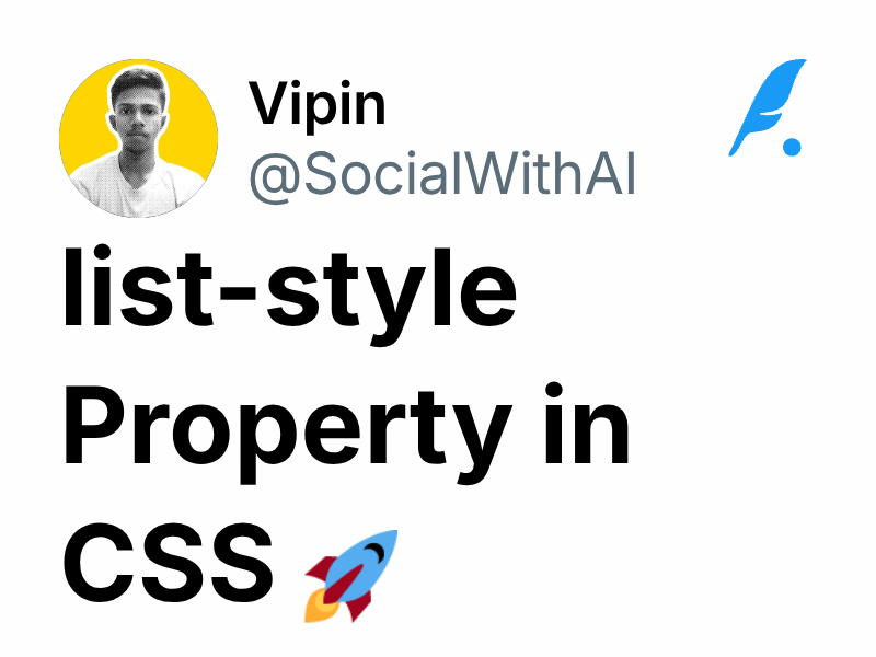 list-style Property in CSS 🚀 | Vipin