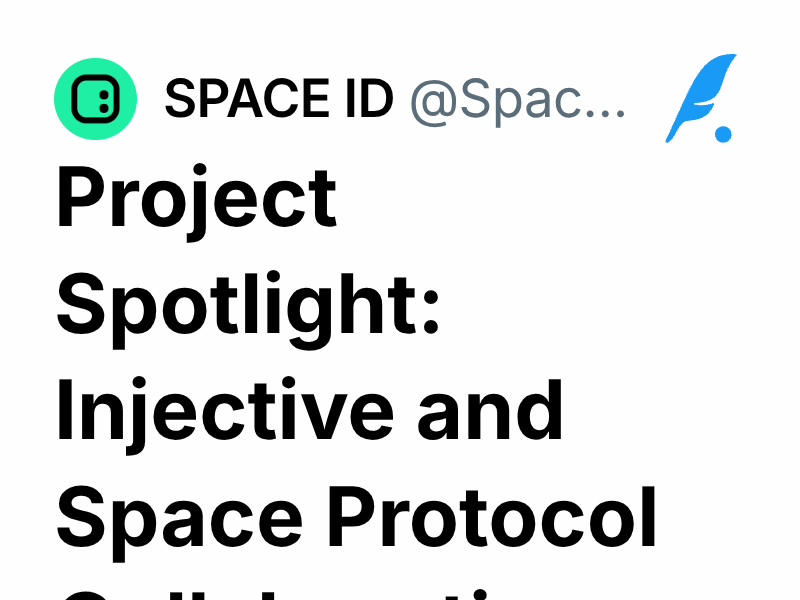 Project Spotlight: Injective and Space Protocol Collaboration | SPACE ID