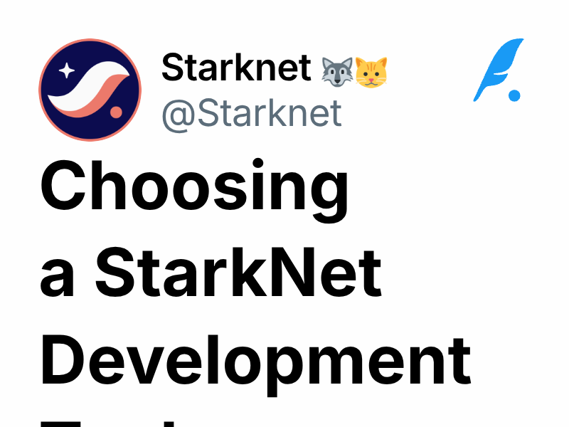 Choosing a StarkNet Development Tool | Starknet 🐺🐱