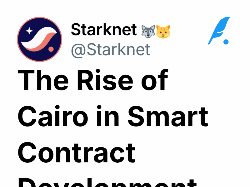 The Rise of Cairo in Smart Contract Development | Starknet 🐺🐱