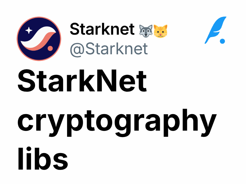 StarkNet cryptography libs | Starknet 🐺🐱