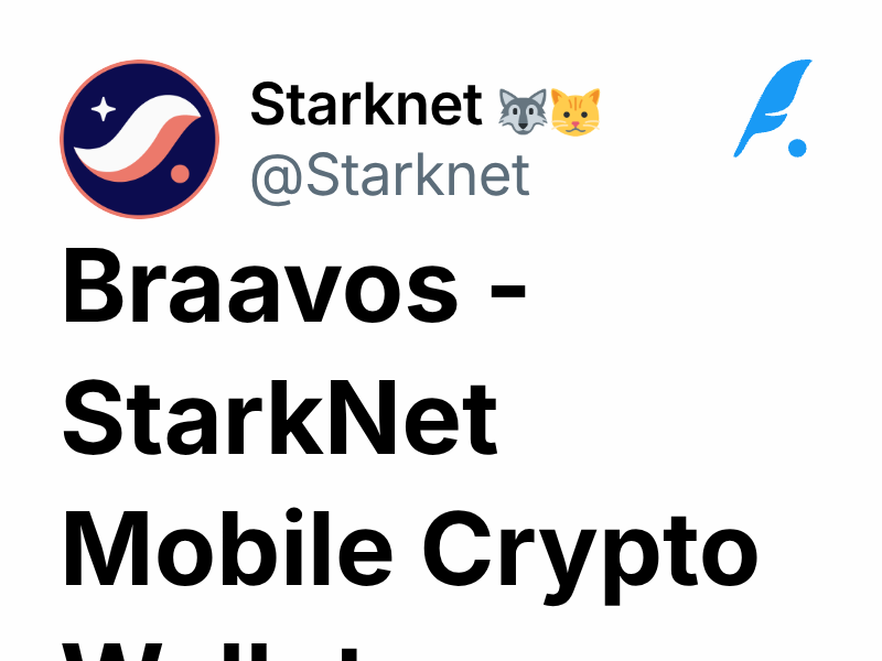 Braavos - StarkNet Mobile Crypto Wallet | Starknet 🐺🐱