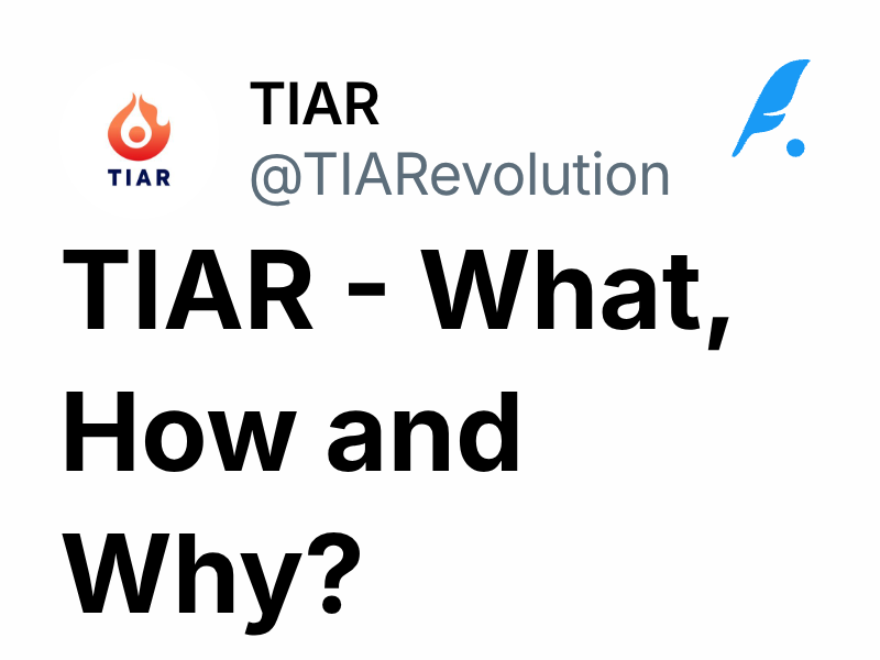 TIAR - What, How and Why? | TIAR
