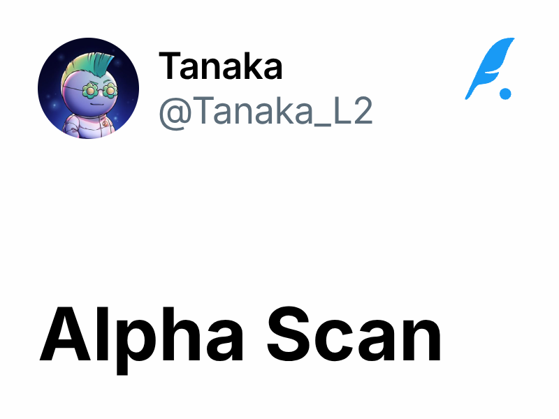 Alpha Scan | Tanaka