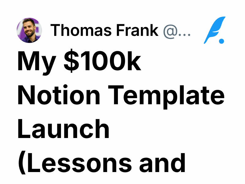 My $100k Notion Template Launch (Lessons and Resources) | Thomas Frank