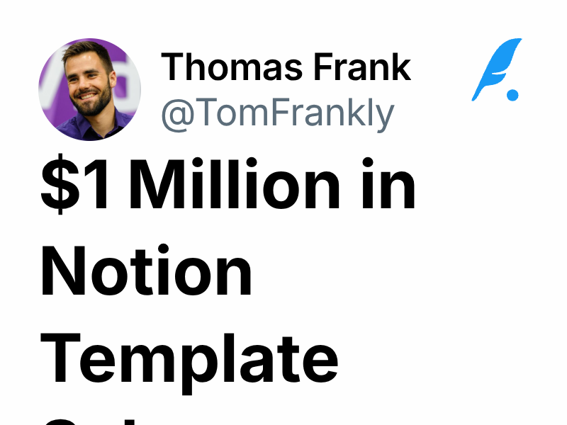 $1 Million in Notion Template Sales | Thomas Frank