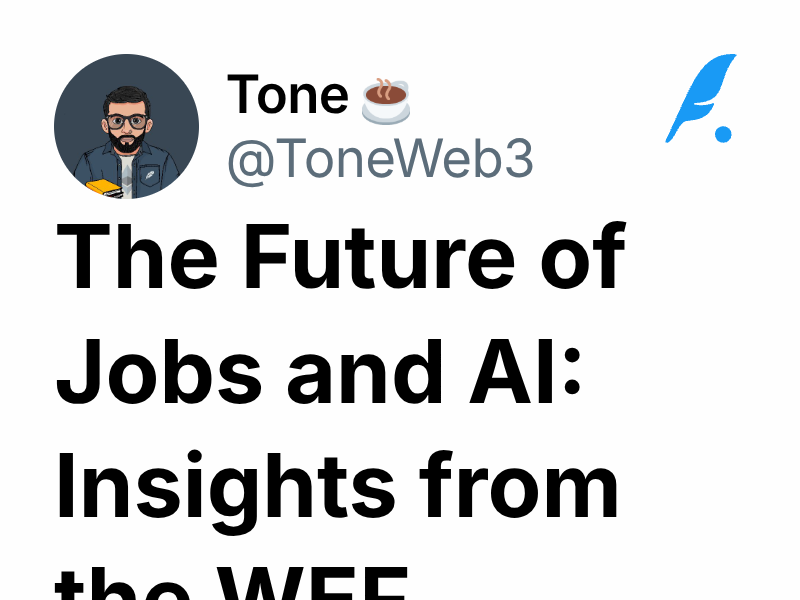 The Future of Jobs and AI: Insights from the WEF | Tone ☕️