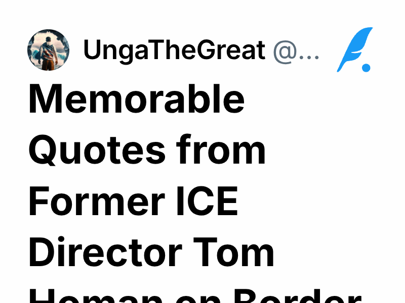 Memorable Quotes from Former ICE Director Tom Homan on Border Security ...