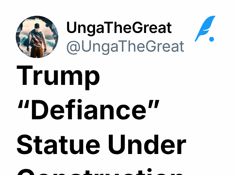 Trump “Defiance” Statue Under Construction | UngaTheGreat