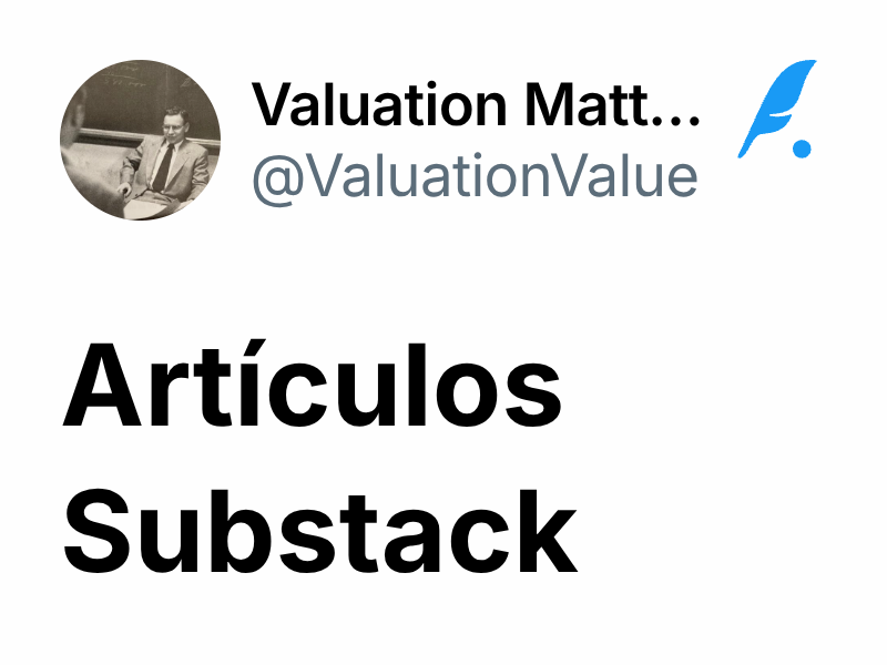 Artículos Substack | Valuation Matters