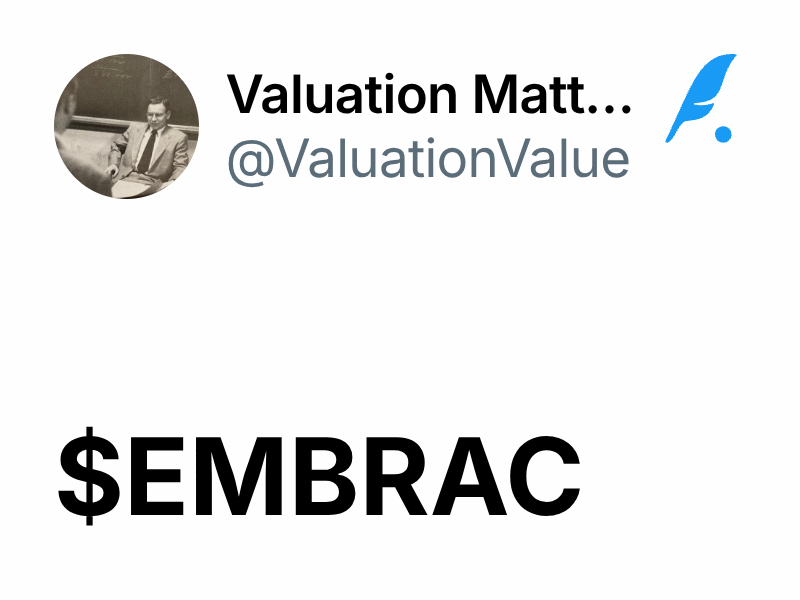 $EMBRAC | Valuation Matters