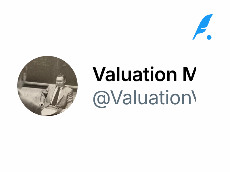 Valuation Matters (@ValuationValue)