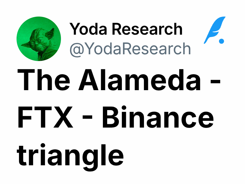 The Alameda - FTX - Binance triangle | Yoda Research
