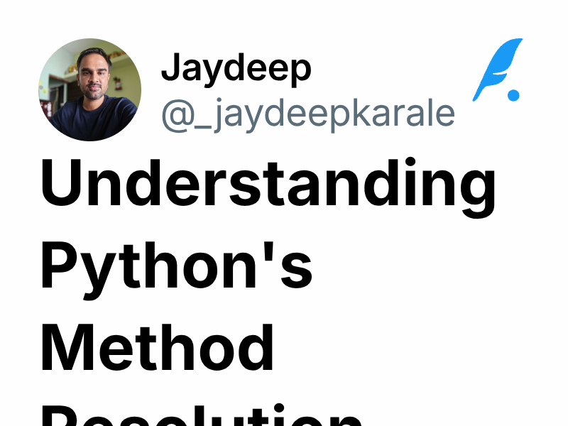 Understanding Python's Method Resolution Order | Jaydeep