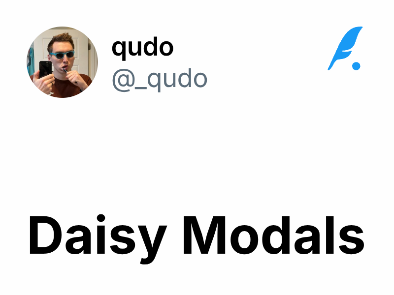 Daisy Modals | qudo