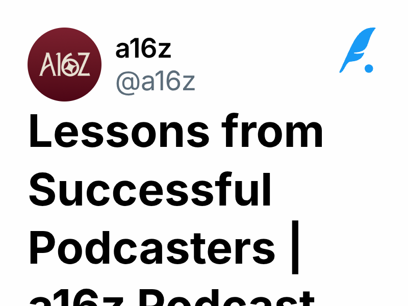Lessons from Successful Podcasters | a16z Podcast | a16z