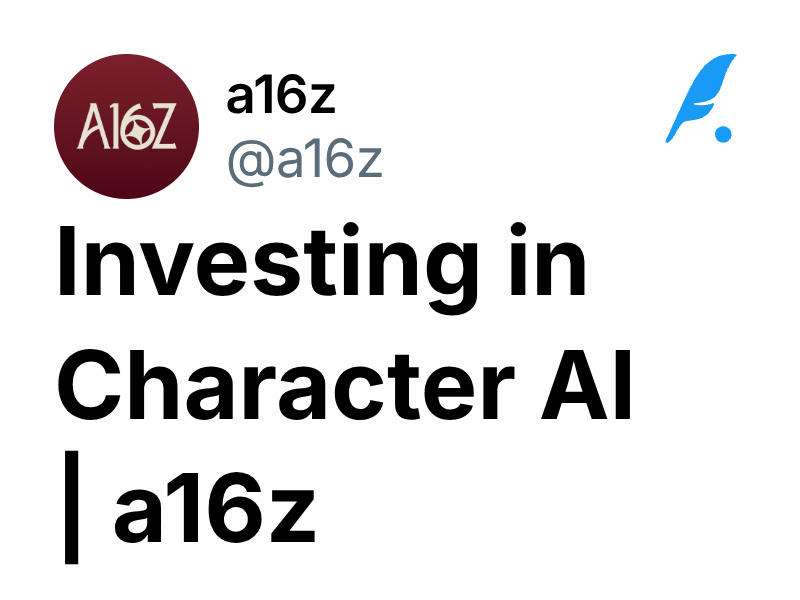 Investing in Character AI | a16z | a16z