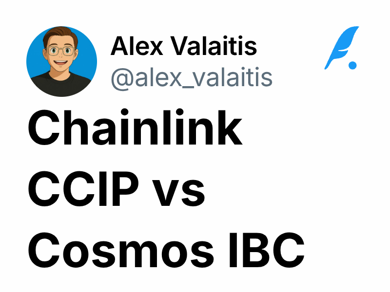 Chainlink CCIP vs Cosmos IBC | Alex Valaitis