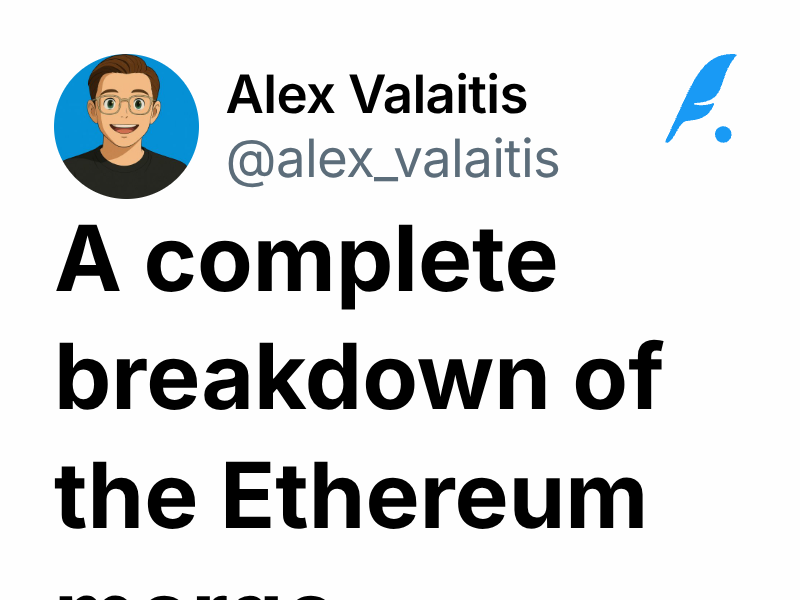 A complete breakdown of the Ethereum merge | Alex Valaitis