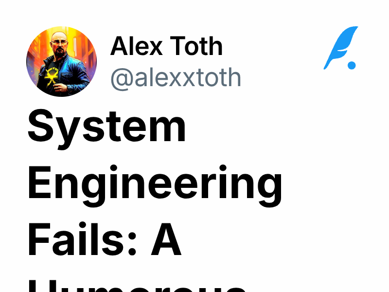 System Engineering Fails: A Humorous Journey | Alex Toth