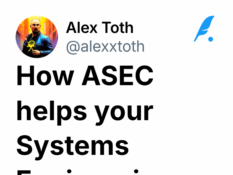 How ASEC helps your Systems Engineering | Alex Toth
