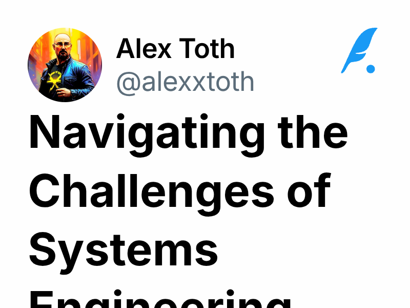 Navigating the Challenges of Systems Engineering | Alex Toth
