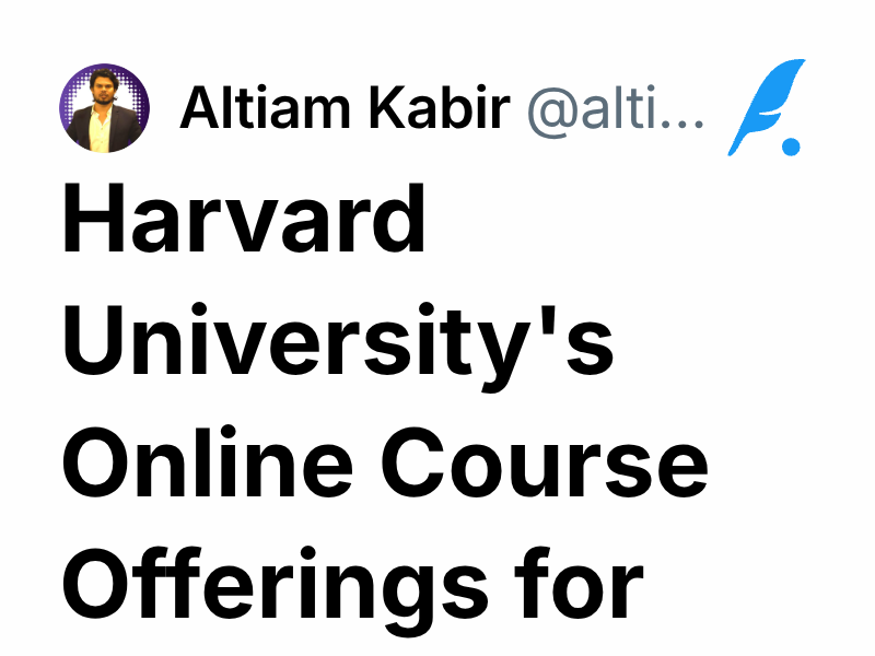 Harvard University's Online Course Offerings for 2025 | Altiam Kabir