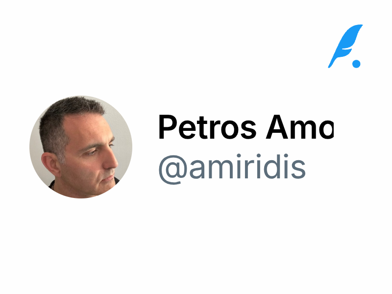 Petros Amoiridis (@amiridis)