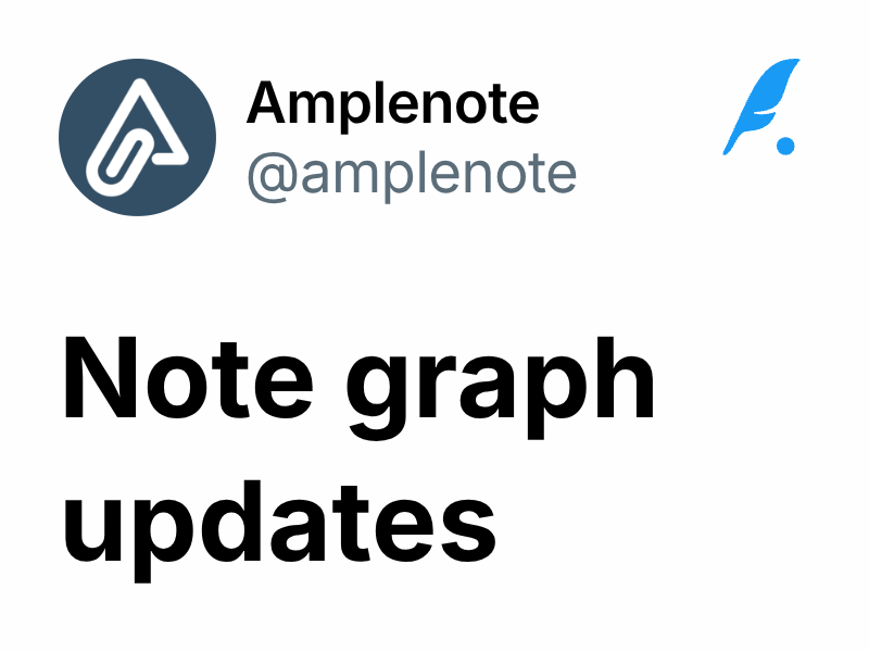 Note graph updates | Amplenote