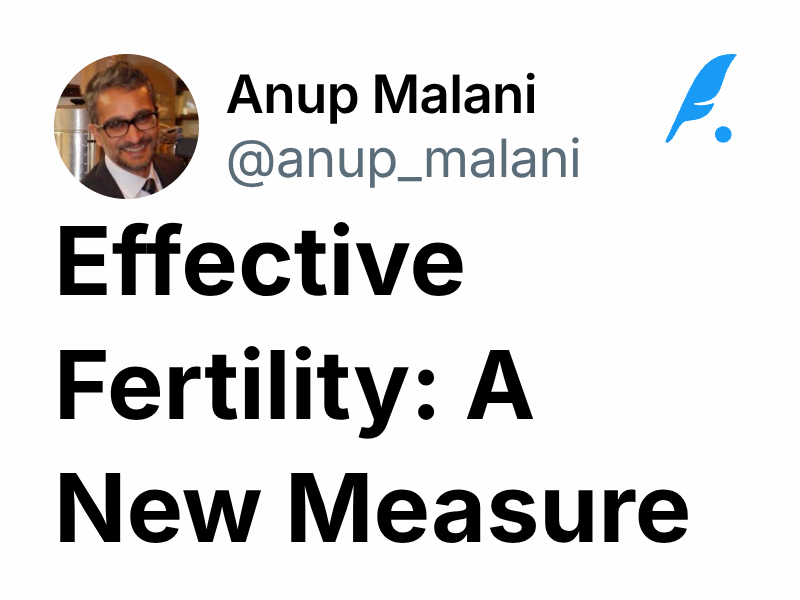 Effective Fertility: A New Measure | Anup Malani