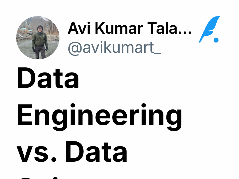 Data Engineering Vs Data Science Avi Kumar Talaviya 0068