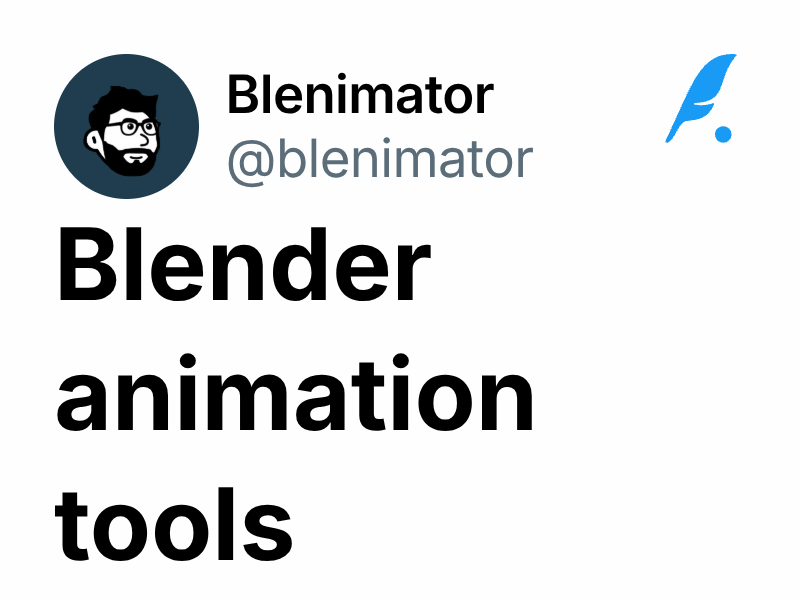 Blender animation tools | Blenimator