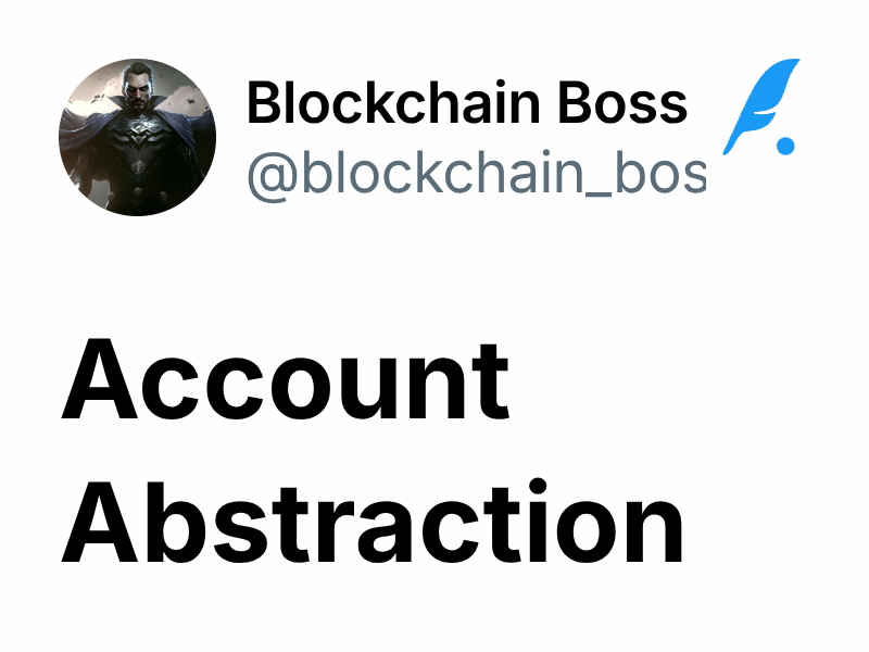 Account Abstraction | Blockchain Boss
