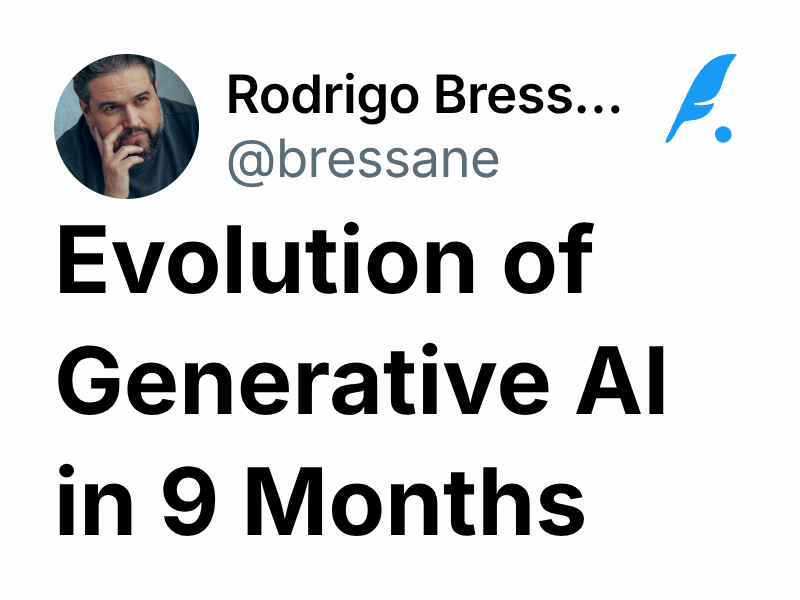 Evolution of Generative AI in 9 Months | Rodrigo Bressane