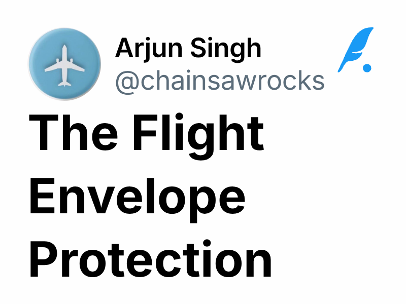 The Flight Envelope Protection | Arjun Singh