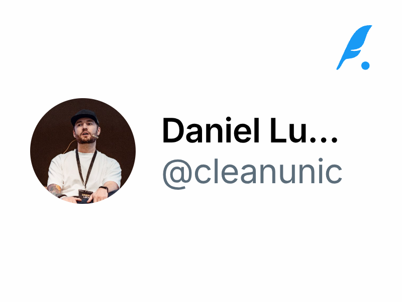 Daniel Luca 🦄 (@cleanunicorn)