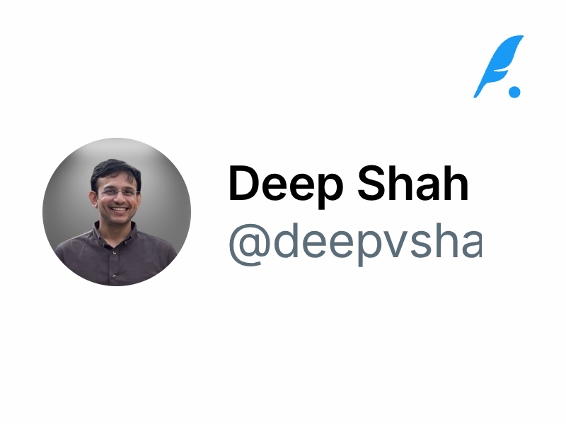 Deep Shah (@deepvsha)
