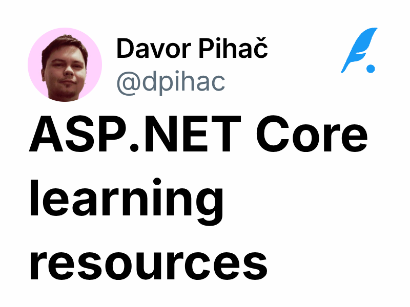 ASP.NET Core learning resources | Davor Pihač