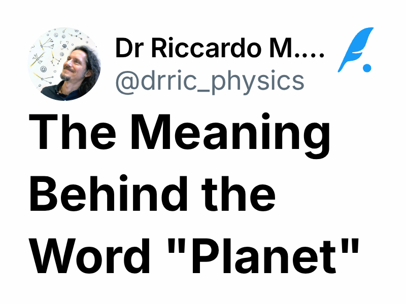 The Meaning Behind the Word "Planet" | Dr Riccardo M. Bianchi💥 ...