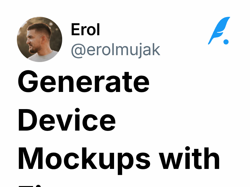Generate Device Mockups with Figma | Erol