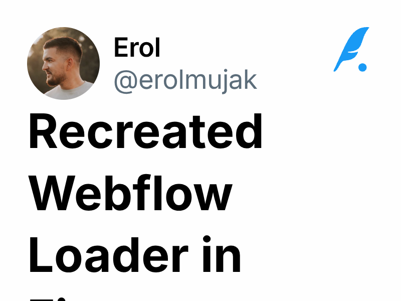 Recreated Webflow Loader in Figma | Erol