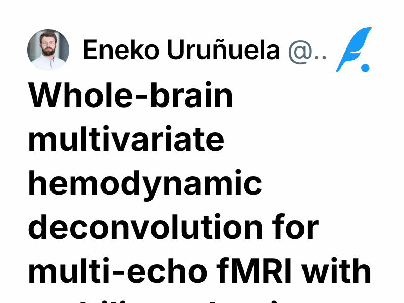 Whole-brain multivariate hemodynamic deconvolution for multi-echo fMRI ...