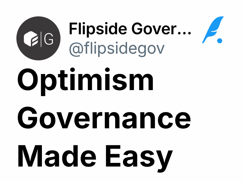 Optimism Governance Made Easy | Flipside Governance