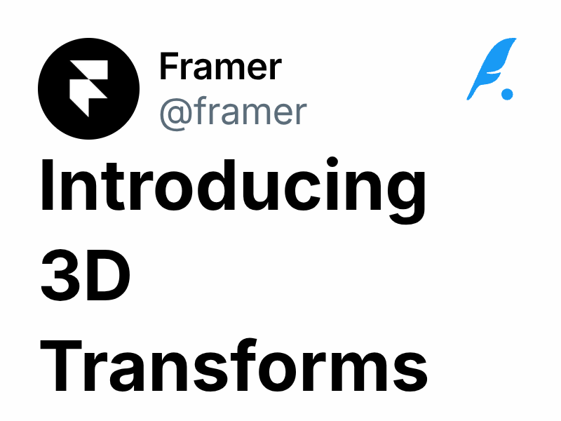 Introducing 3D Transforms | Framer