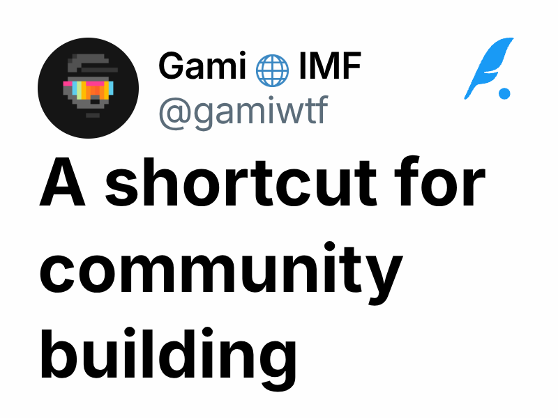 A shortcut for community building | gami.eth