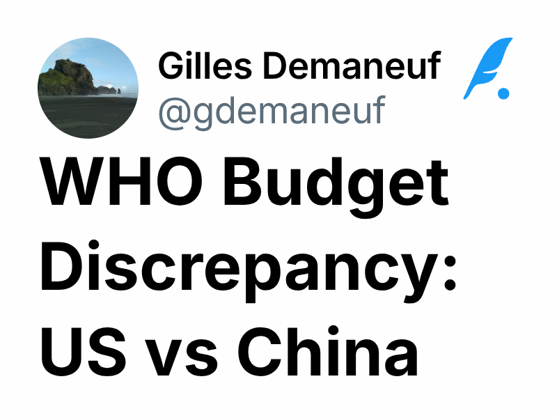 WHO Budget Discrepancy: US vs China | Gilles Demaneuf