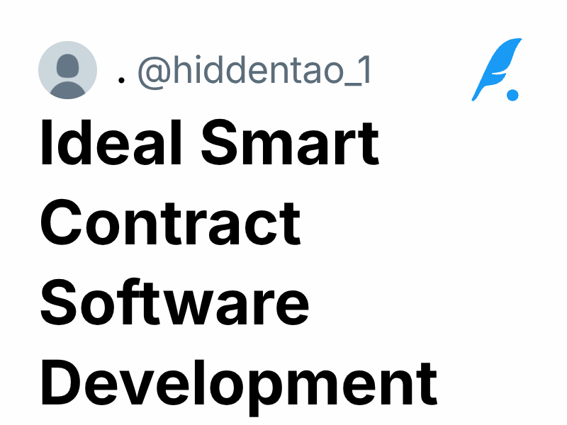 Ideal Smart Contract Software Development Workflow