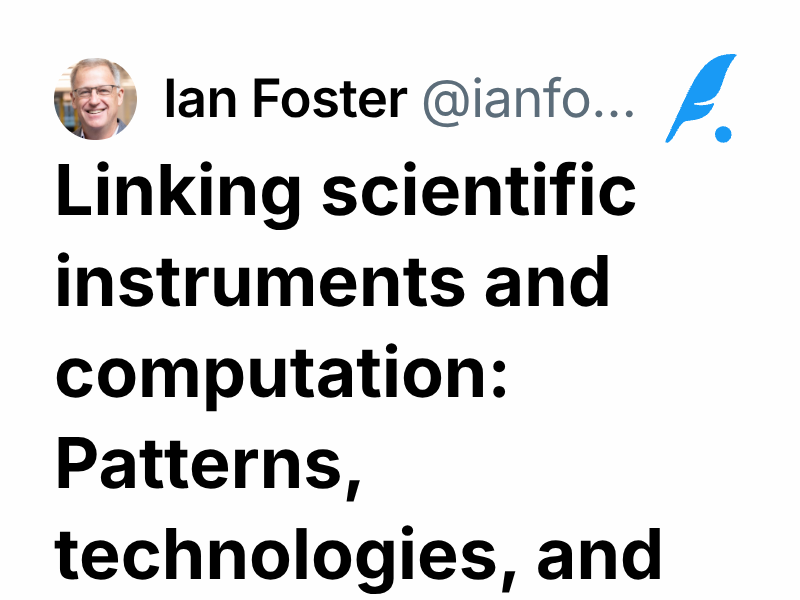 Linking Scientific Instruments And Computation Patterns Technologies And Experiences Ian Foster