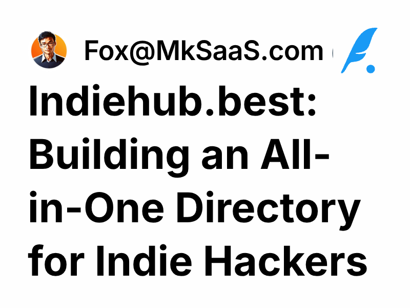 Indiehub.best: Building an All-in-One Directory for Indie Hackers | Fox ...